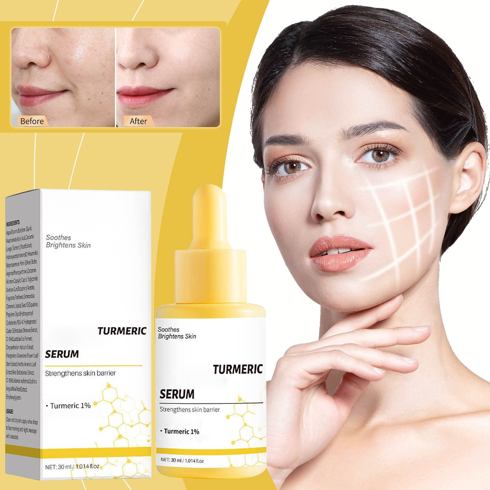 Turmeric Clarifying Balancing Capsule Serum for Troubled Skin, Soothing ...