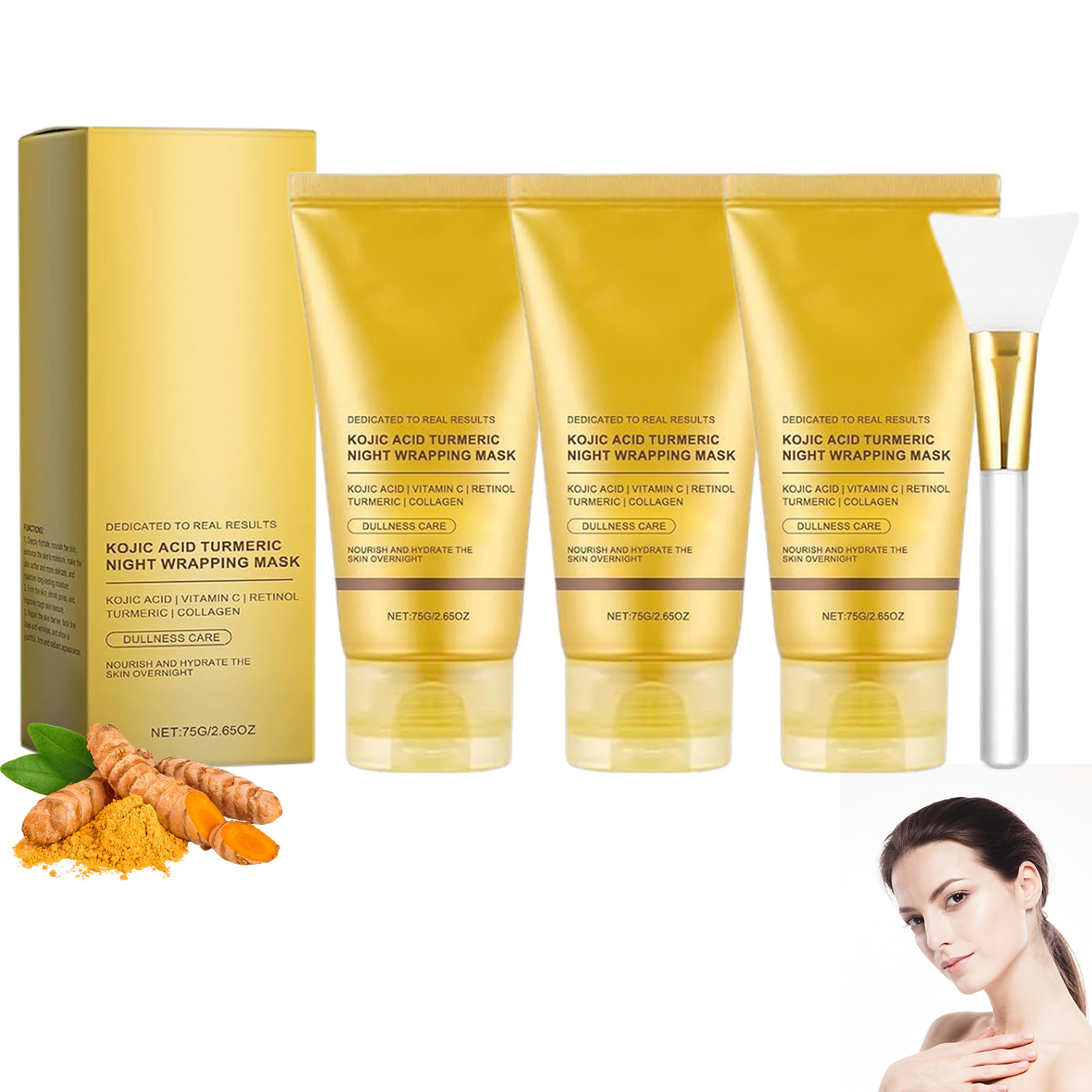 Turmeric Collagen Mask, Hydrating, Nourishing Collagen Mask, Intense ...
