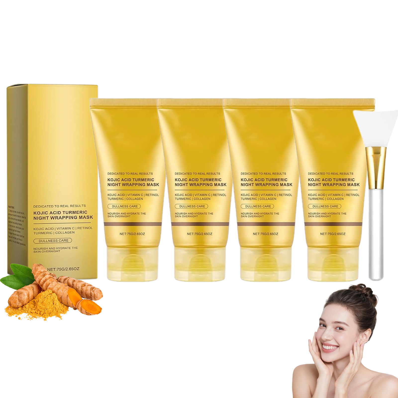 Turmeric Collagen Night Mask, Turmeric Collagen Face Mask Gentle ...