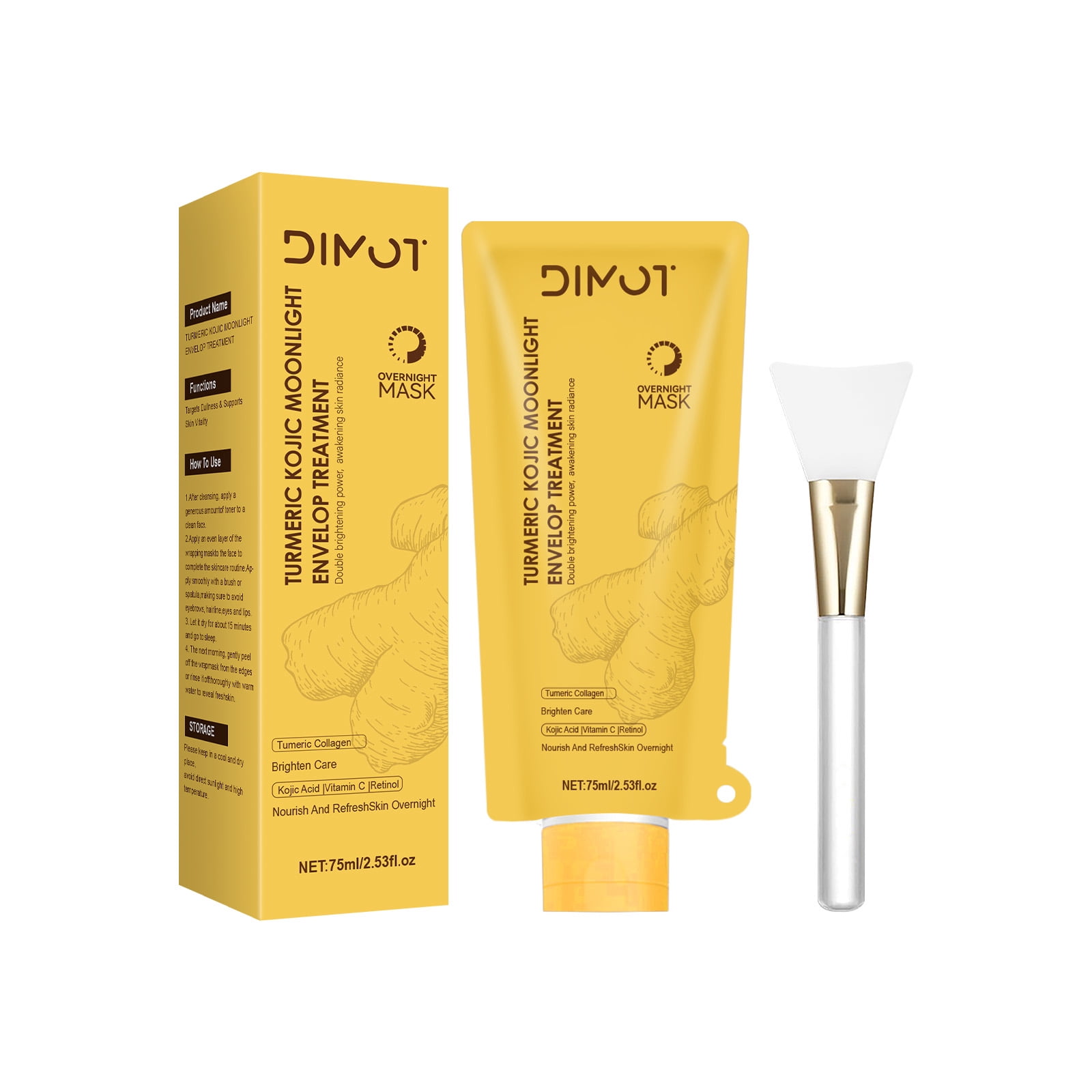 Turmeric Collagen Night Wrapping Mask, Turmeric Overnight Mask For ...