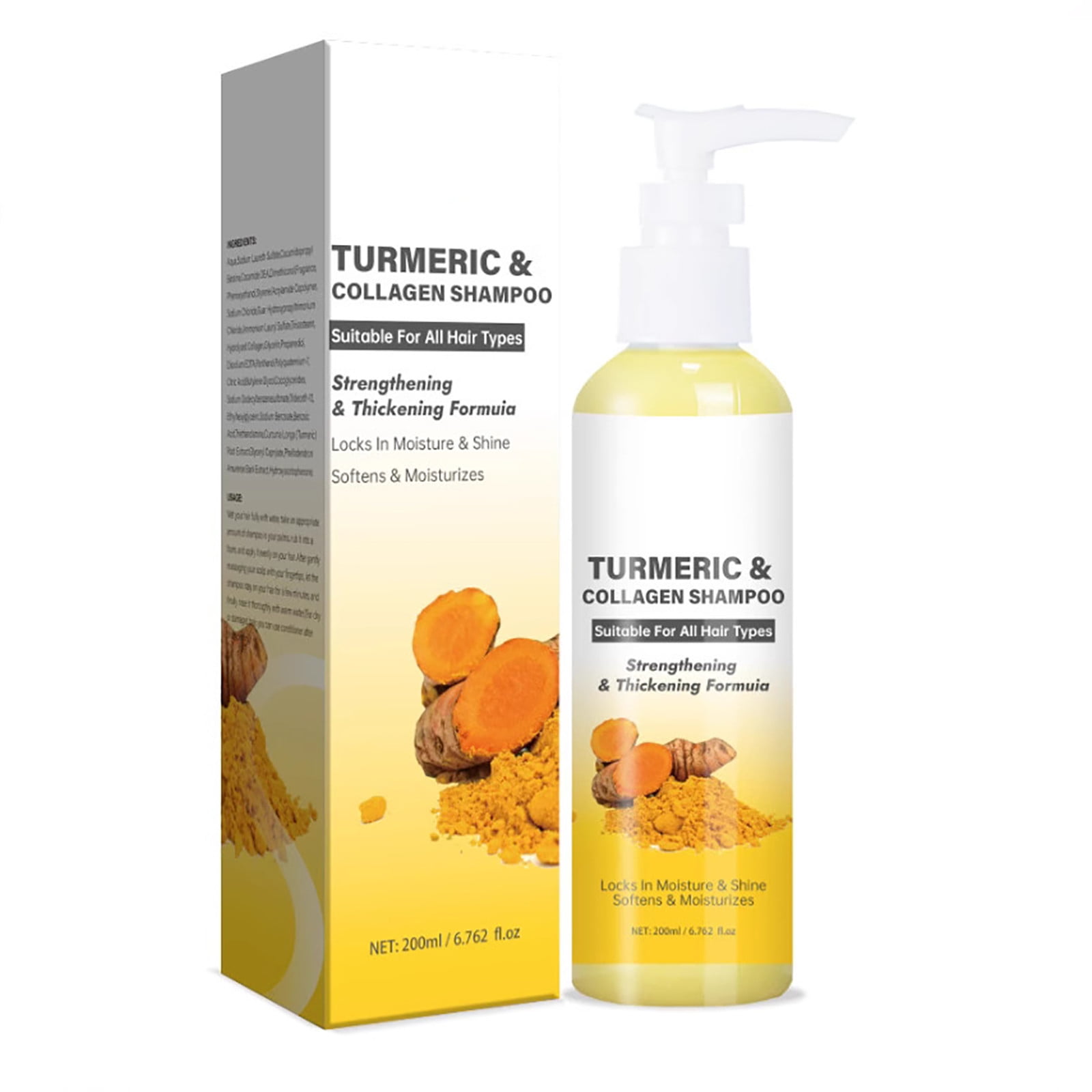 Turmeric and Collagens Ginger Shampoo Moisturizing,Nourishing Oil ...