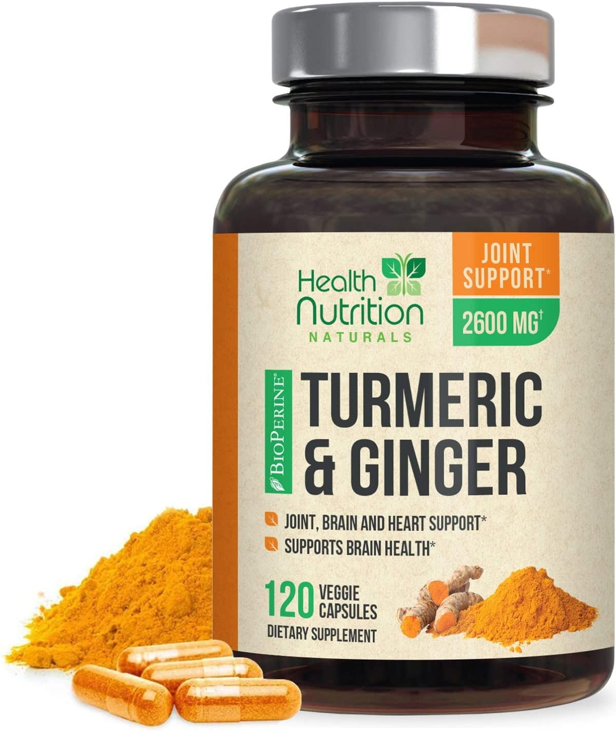 Turmeric Curcumin with BioPerine & Ginger - 95% Standardized ...