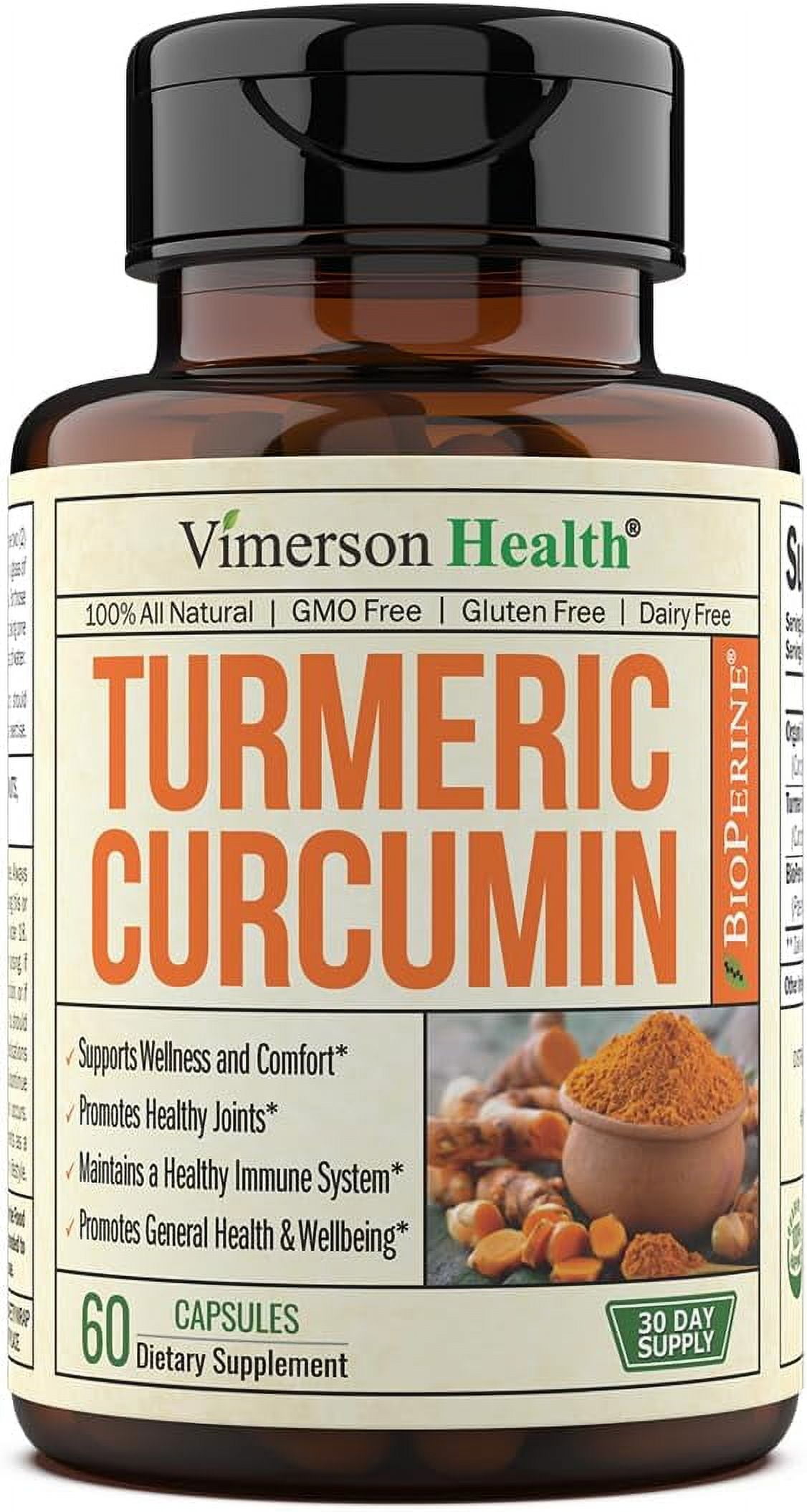 Turmeric Curcumin & Black Pepper Extract. High Absorption Joint Support ...