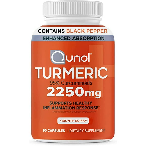 Turmeric Curcumin + Black Pepper, 2250mg Turmeric Extract, Extra ...