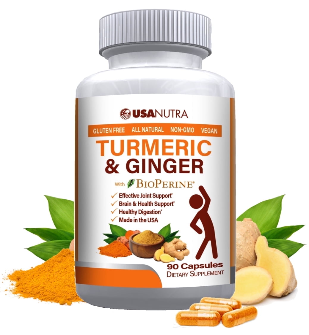 Turmeric Curcumin and Ginger Plus 95% Curcuminoids Joint Support ...