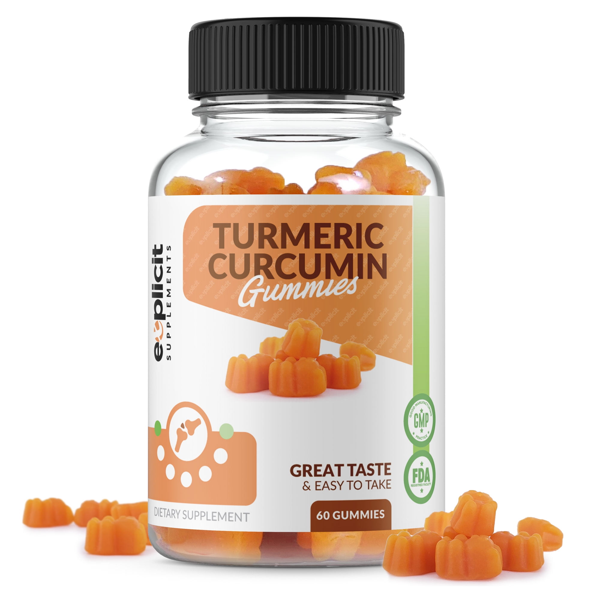 Turmeric Curcumin Gummies with Black Pepper - Natural, Easy-to-Take ...