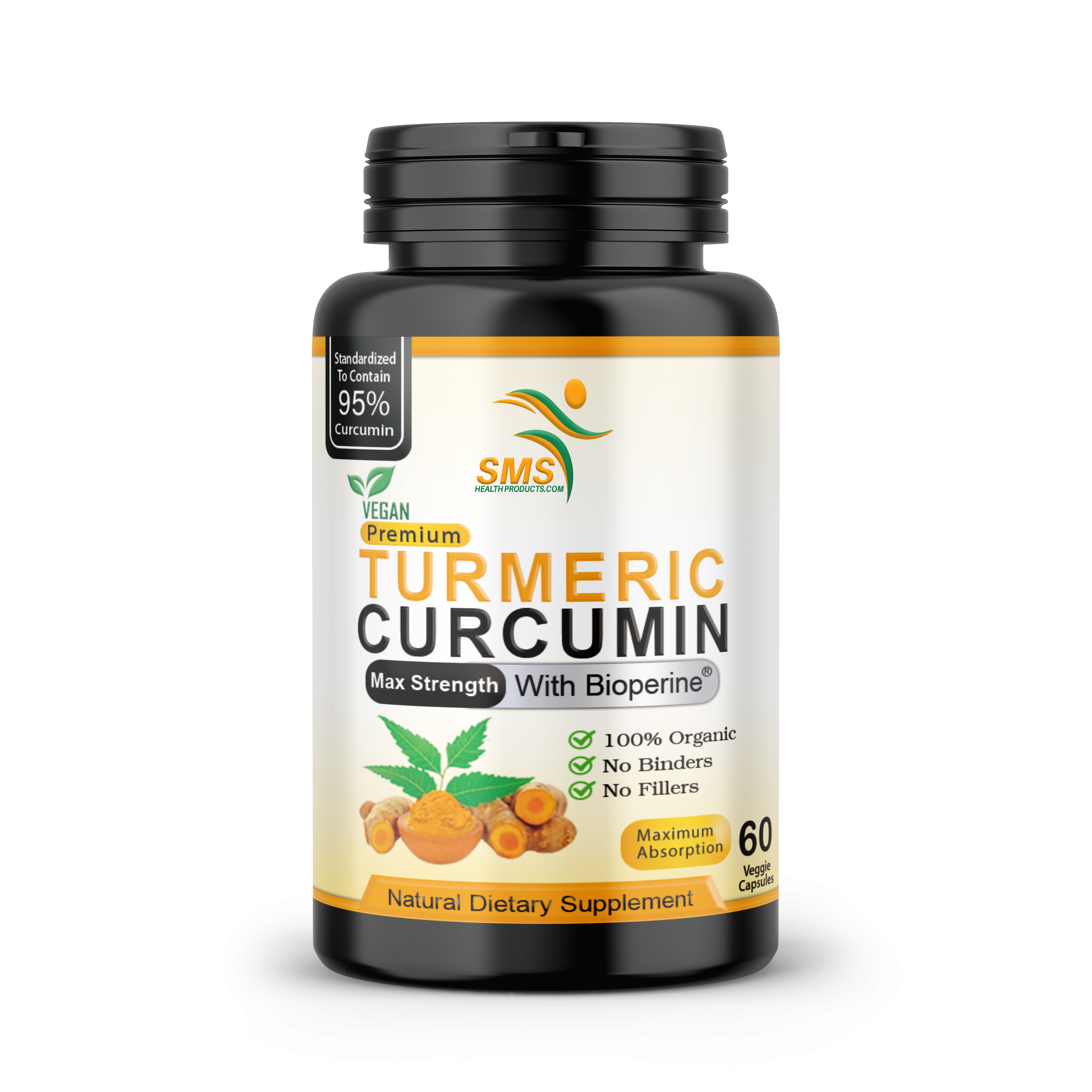 Turmeric Curcumin Pills with BioPerine Black Pepper 95% Curcuminoids ...