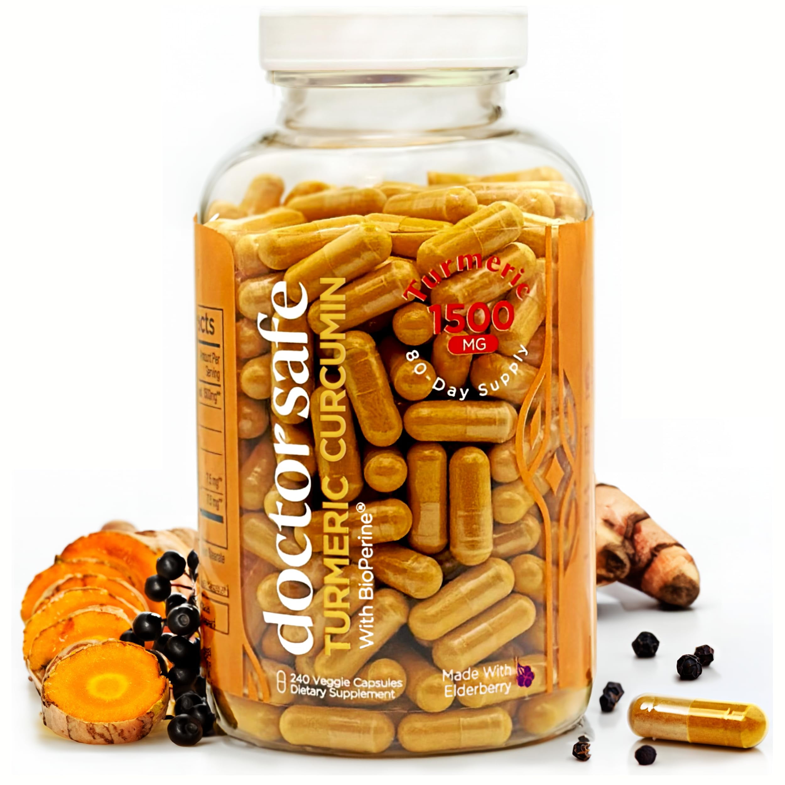 Turmeric Curcumin with 95% Curcuminoids & BioPerine Black Pepper | 1500mg | Joint Support ...
