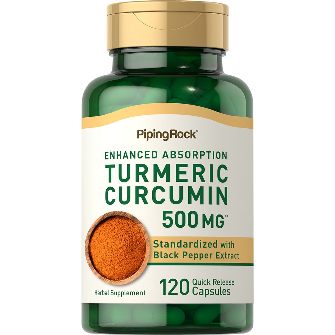 Piping Rock Health Products Turmeric Curcumin with Black Pepper 500 mg ...