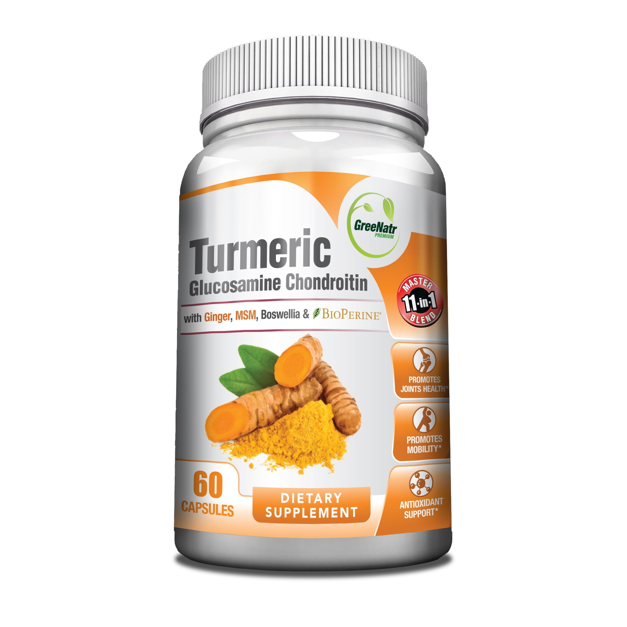 Turmeric Curcumin with Black Pepper - Bioperine Plus Ginger Glucosamine ...