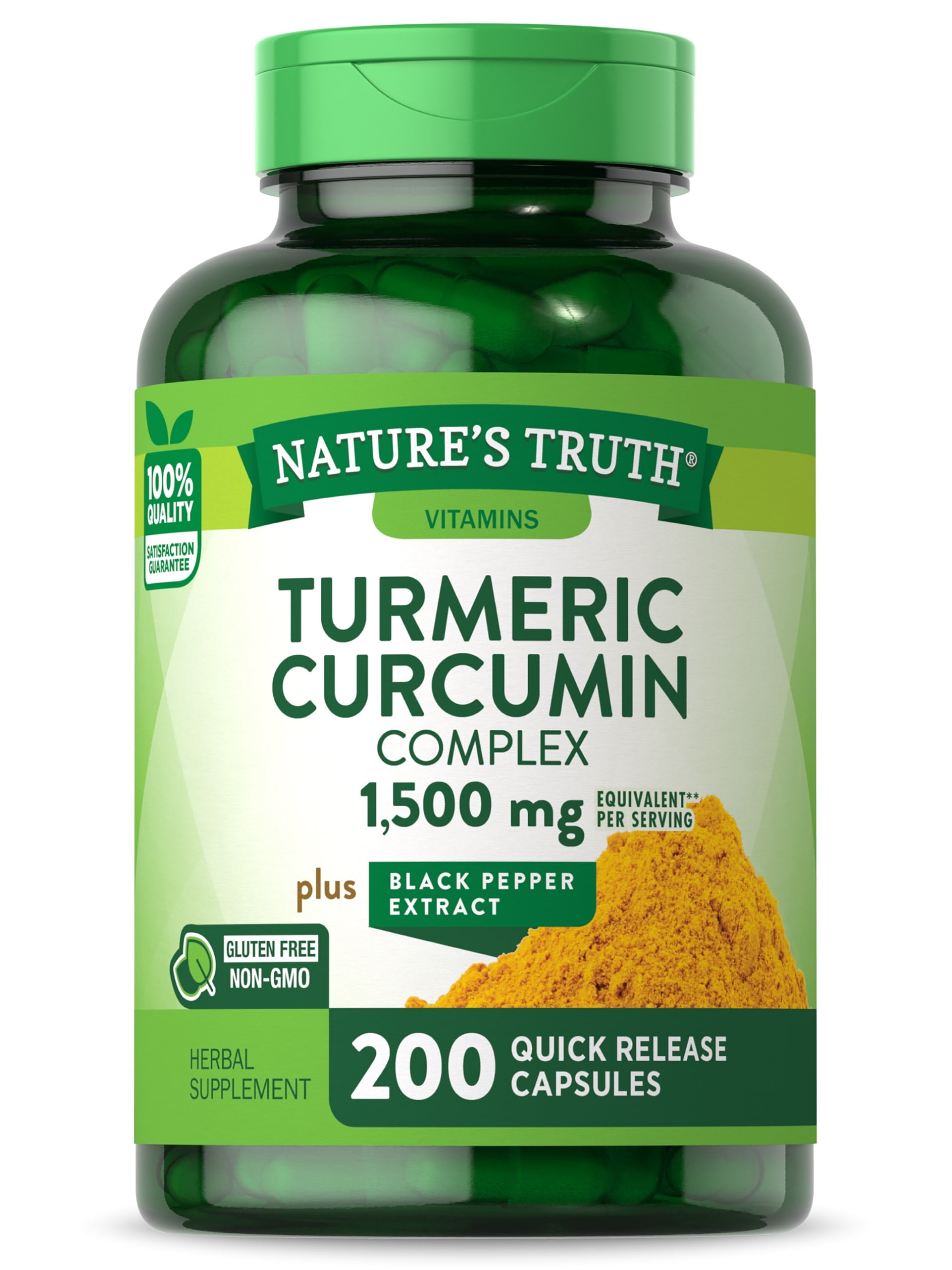 Turmeric Curcumin with Black Pepper Extract | 1500mg | 200 Capsules ...