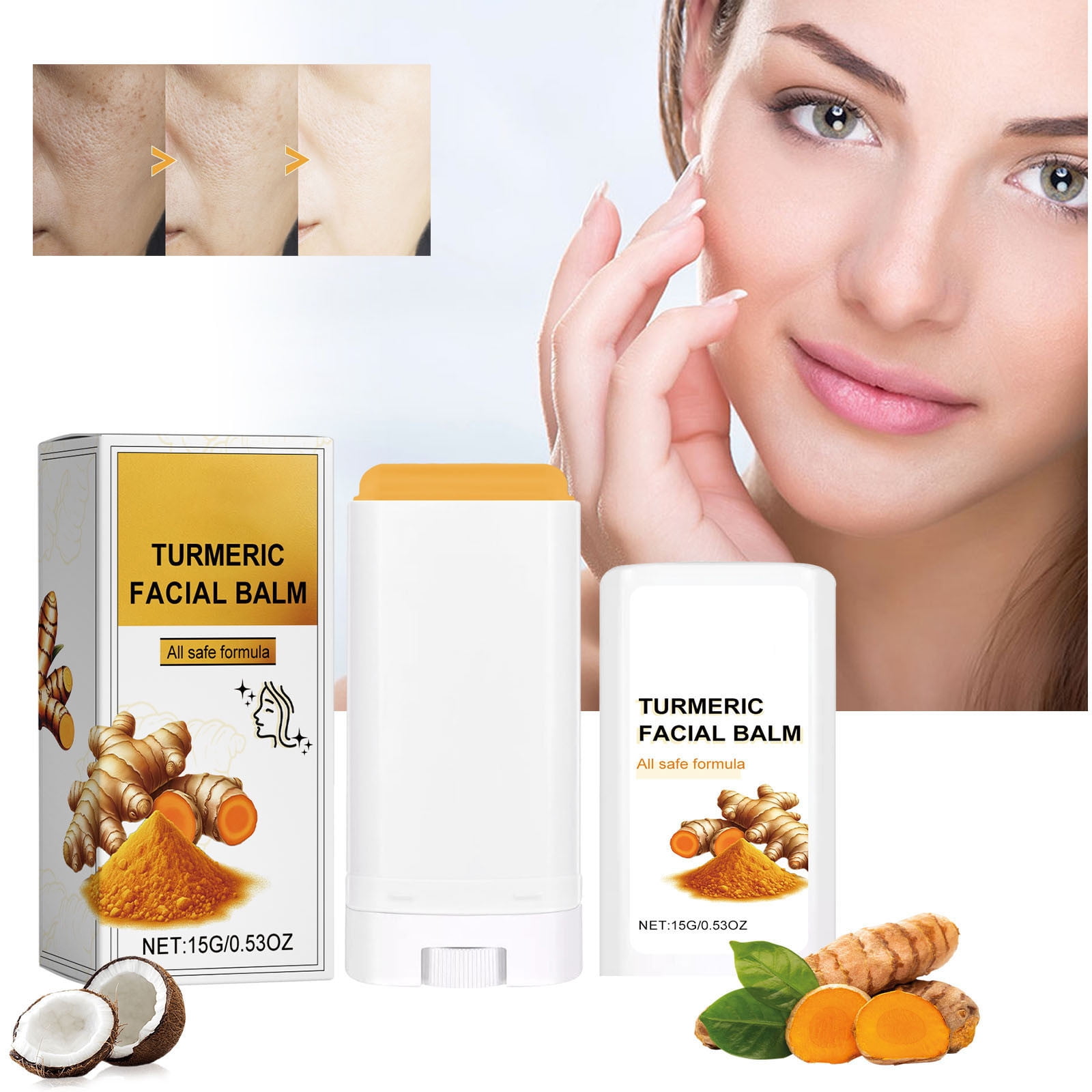 Turmeric Face Brightening Stick, Skin Brightening & Even Tone Stick ...