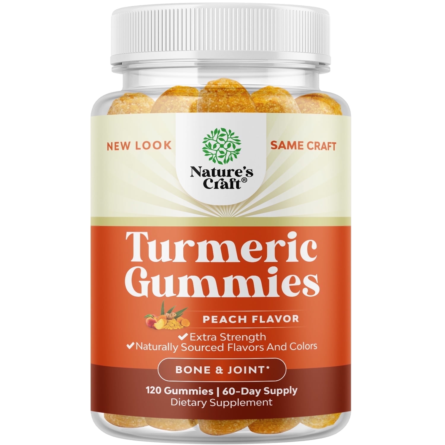 Extra Strength Turmeric and Ginger Peach Gummies with Black Pepper ...