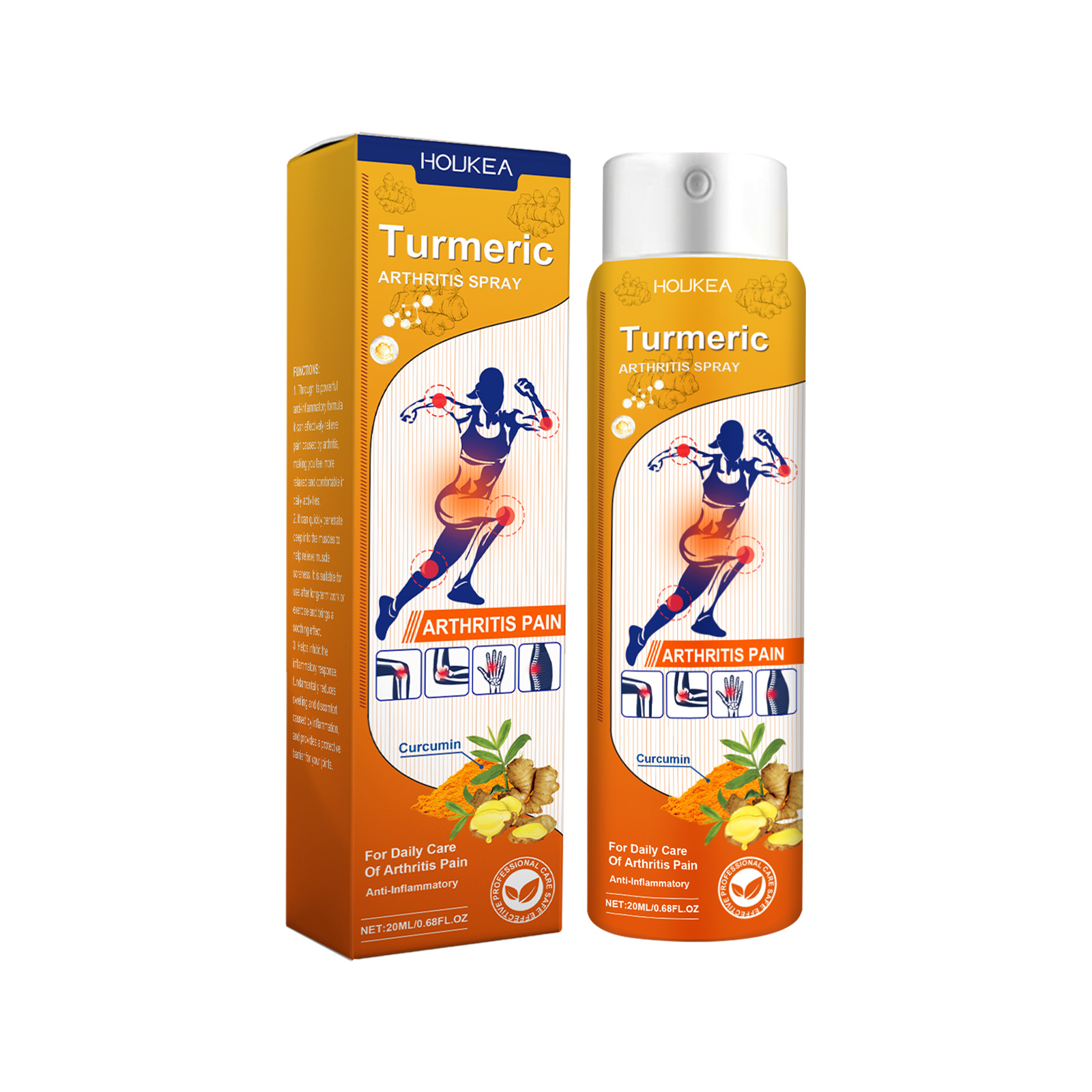 Turmeric Joint Care Spray Body Joint Moisturizing Massage Gentle ...