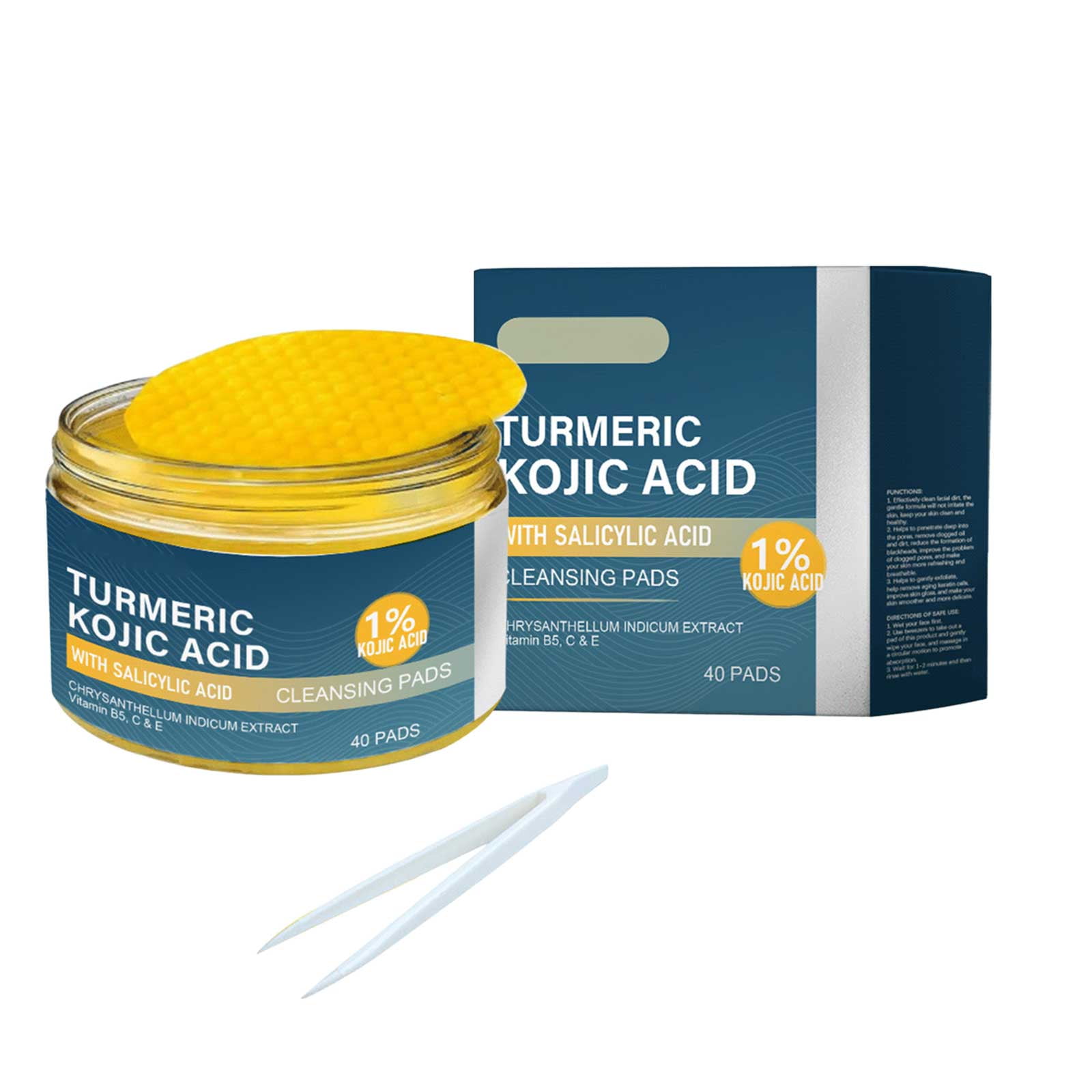 Turmeric Kojic Acid Cleansing Pads – Exfoliating & Brightening Face ...