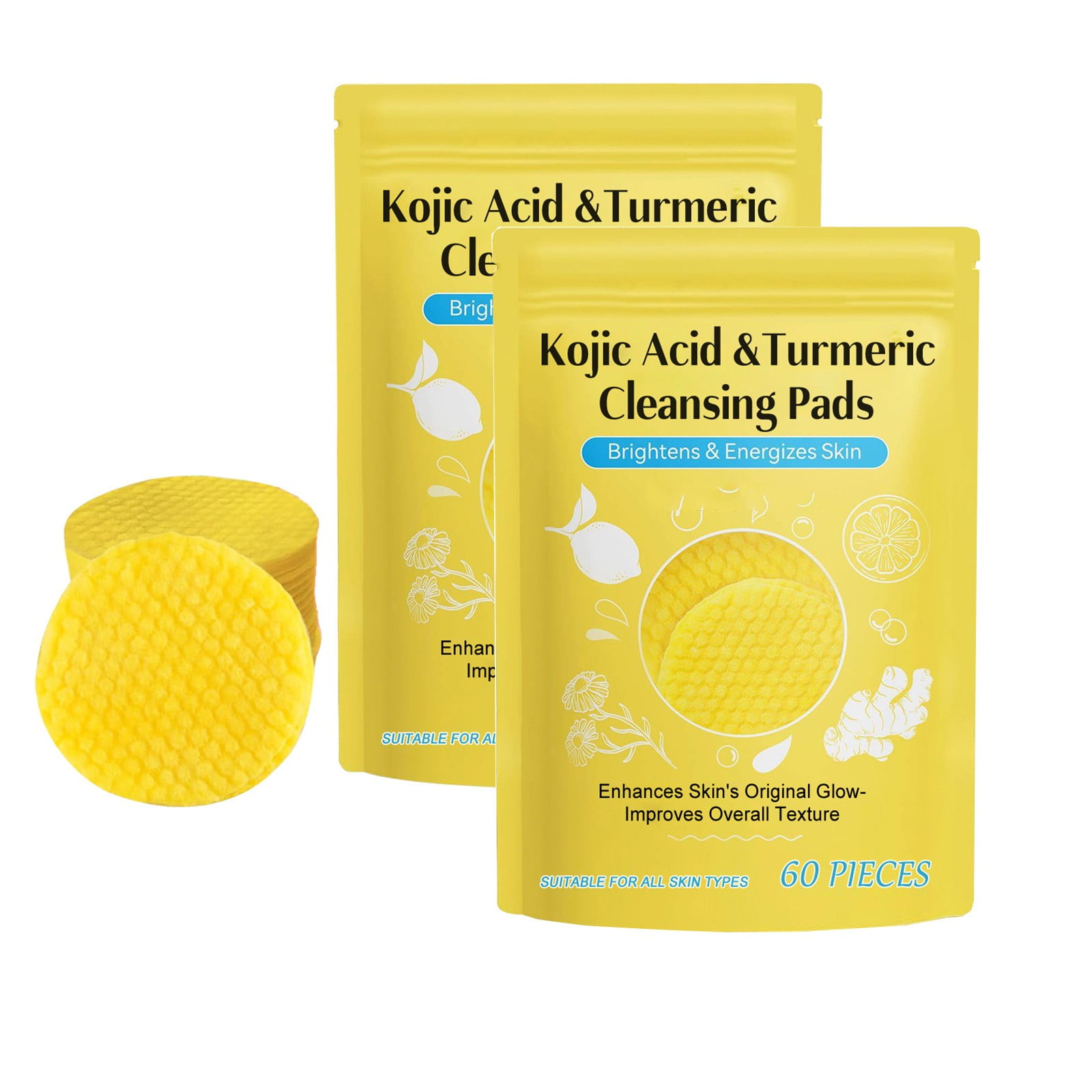 Turmeric Kojic Acid Cleansing Pads,Kojic Acid and Turmeric Cleansing ...