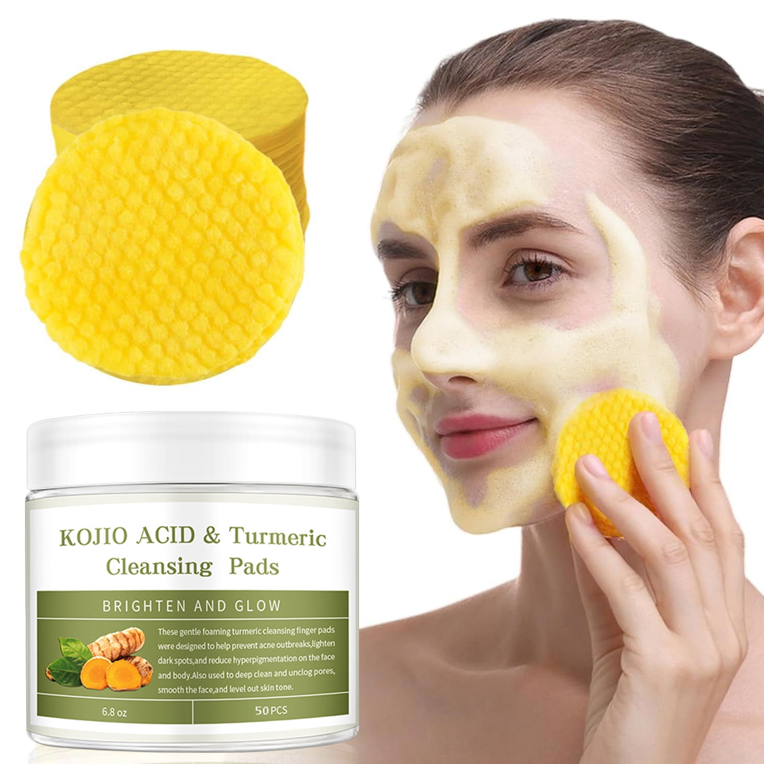 Turmeric Kojic Acid Cleansing Pads, Turmeric Kojic Acid Pads, Kojic Acid Pads, Kojic Cleansing ...