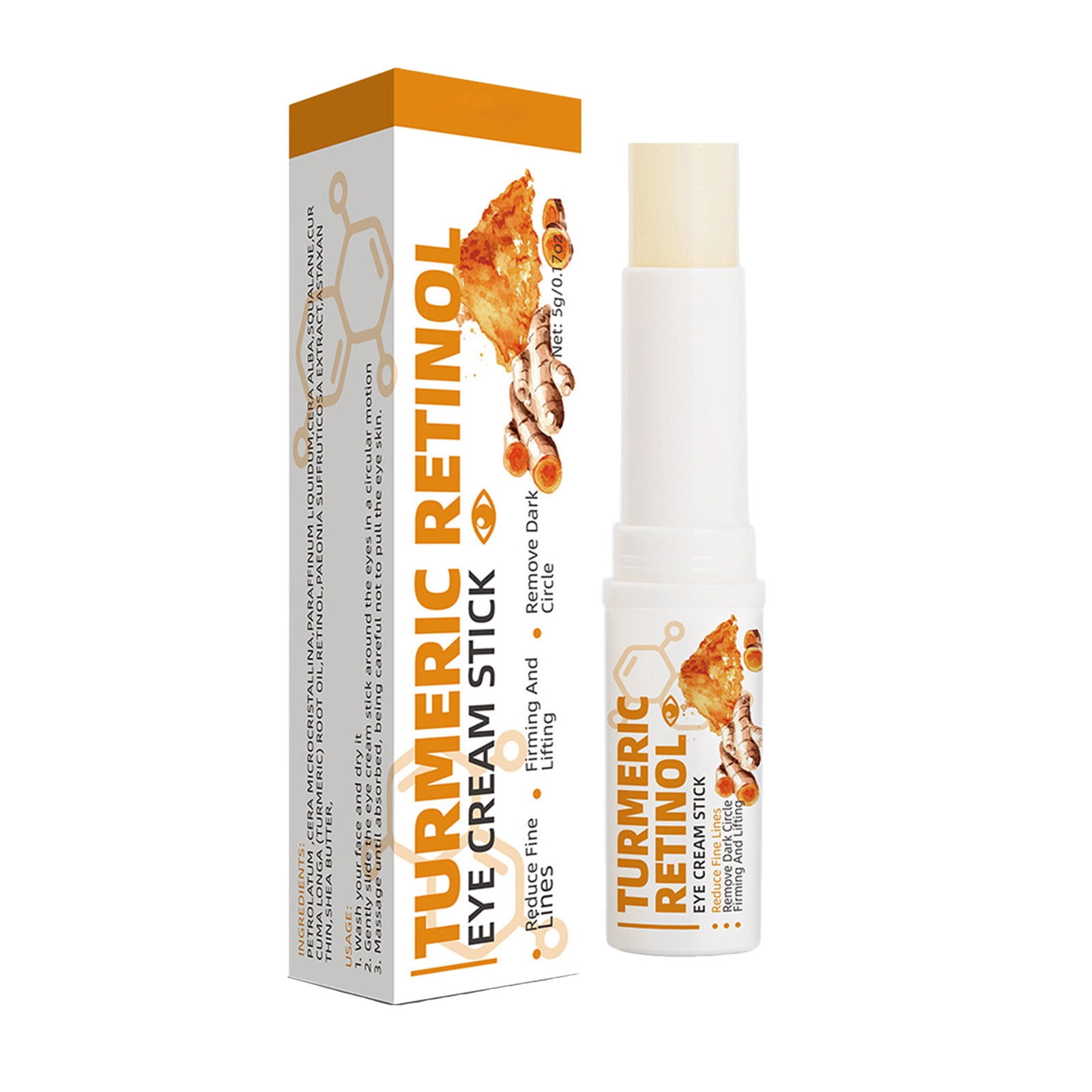 Turmeric Retinol Eye Stick,Eye Balm Stick Hydrating for Dark Circle ...