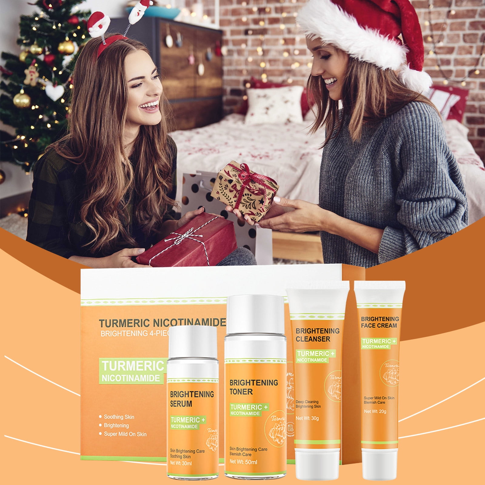 Turmeric Skincare For Dark Sopts,Clearance,4 Pcs Care Set Turmeric ...