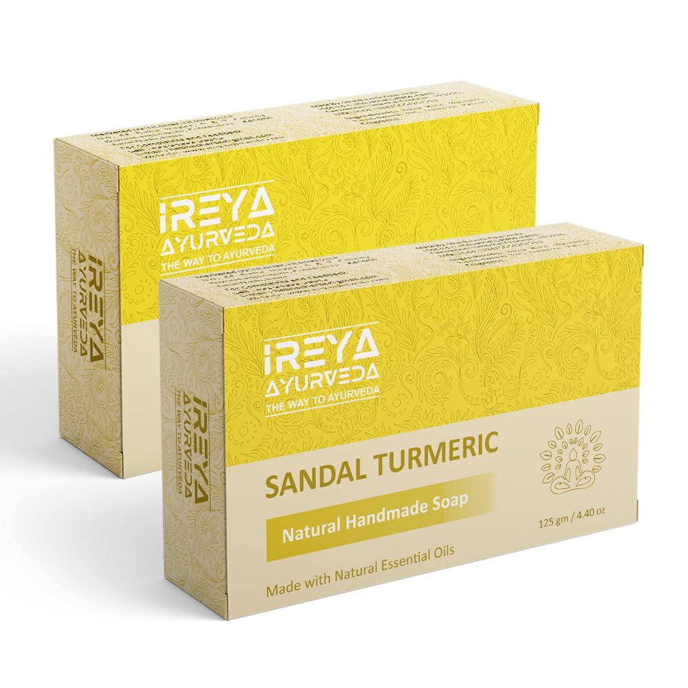 Turmeric Soap Bar- 125 MZF22 g (4.41 oz) With Sandalwood Pack of 2 ...