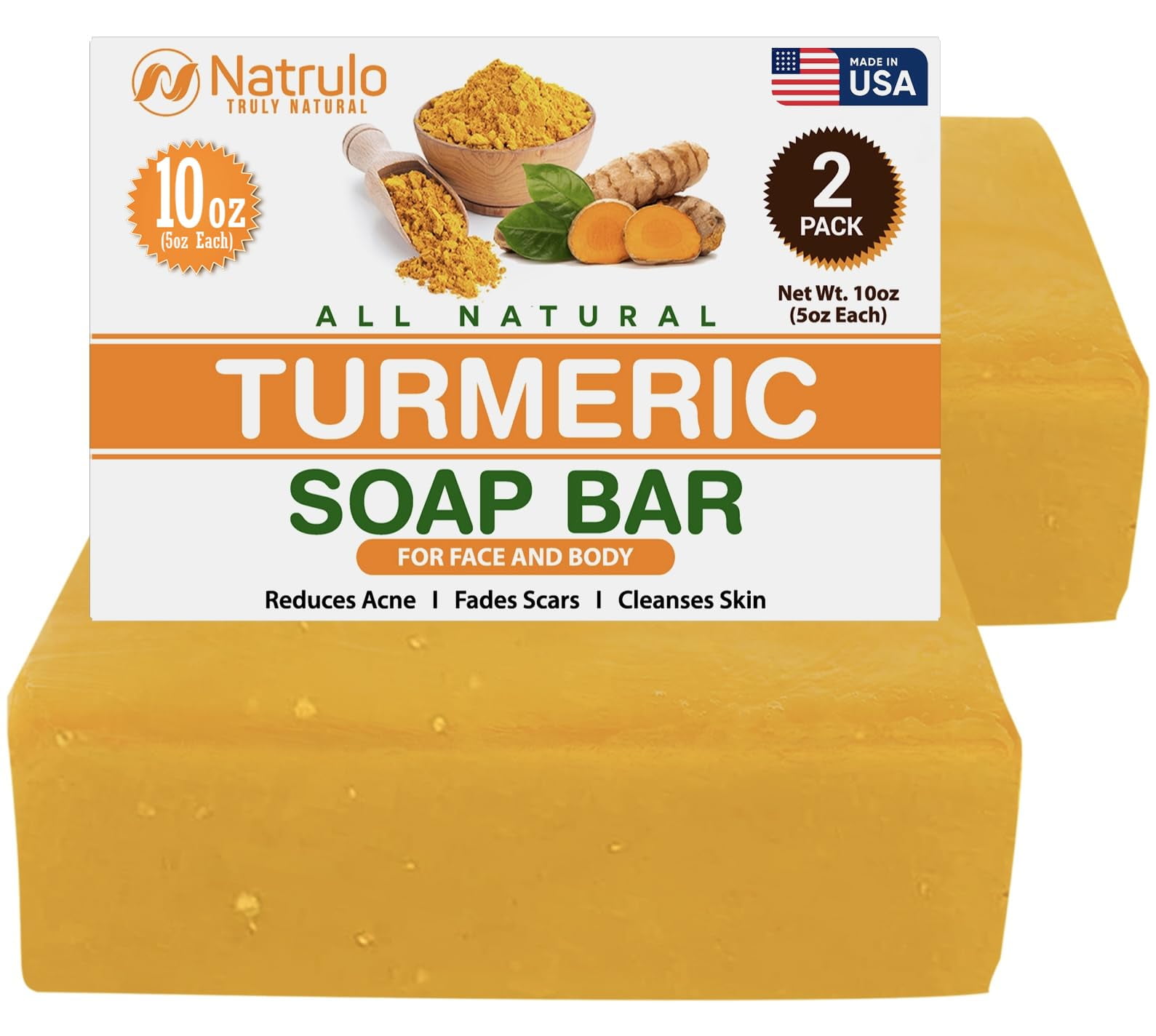 Turmeric Soap Bar for IRF13 Face & Body - Natural Skin Brightening Soap ...