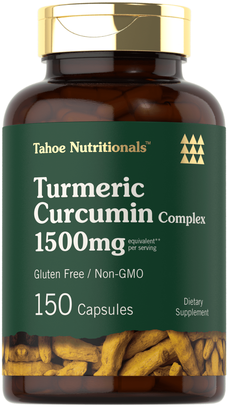 Tahoe Nutritionals Turmeric Curcumin Supplement, 1500 mg, 150 Capsules ...