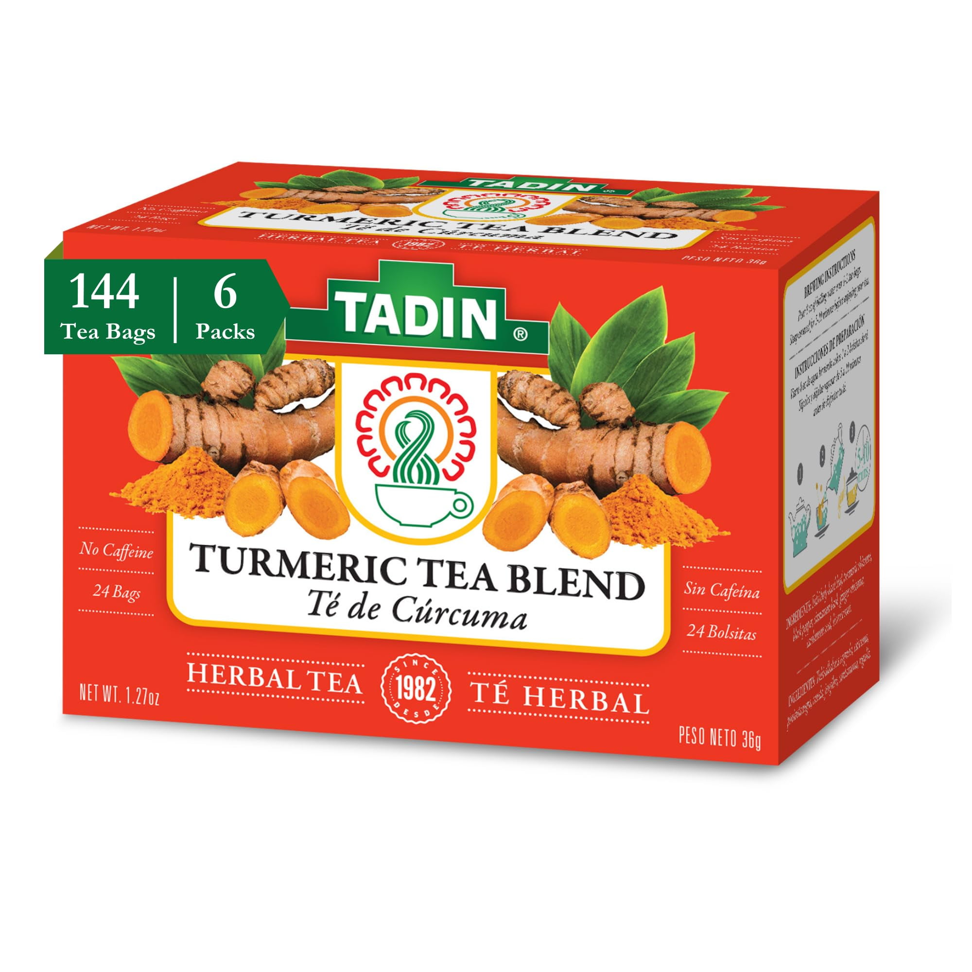 Turmeric Tea Blend, Herbal Tea, Caffeine Free Tea, Decaf Tea, Tea ...