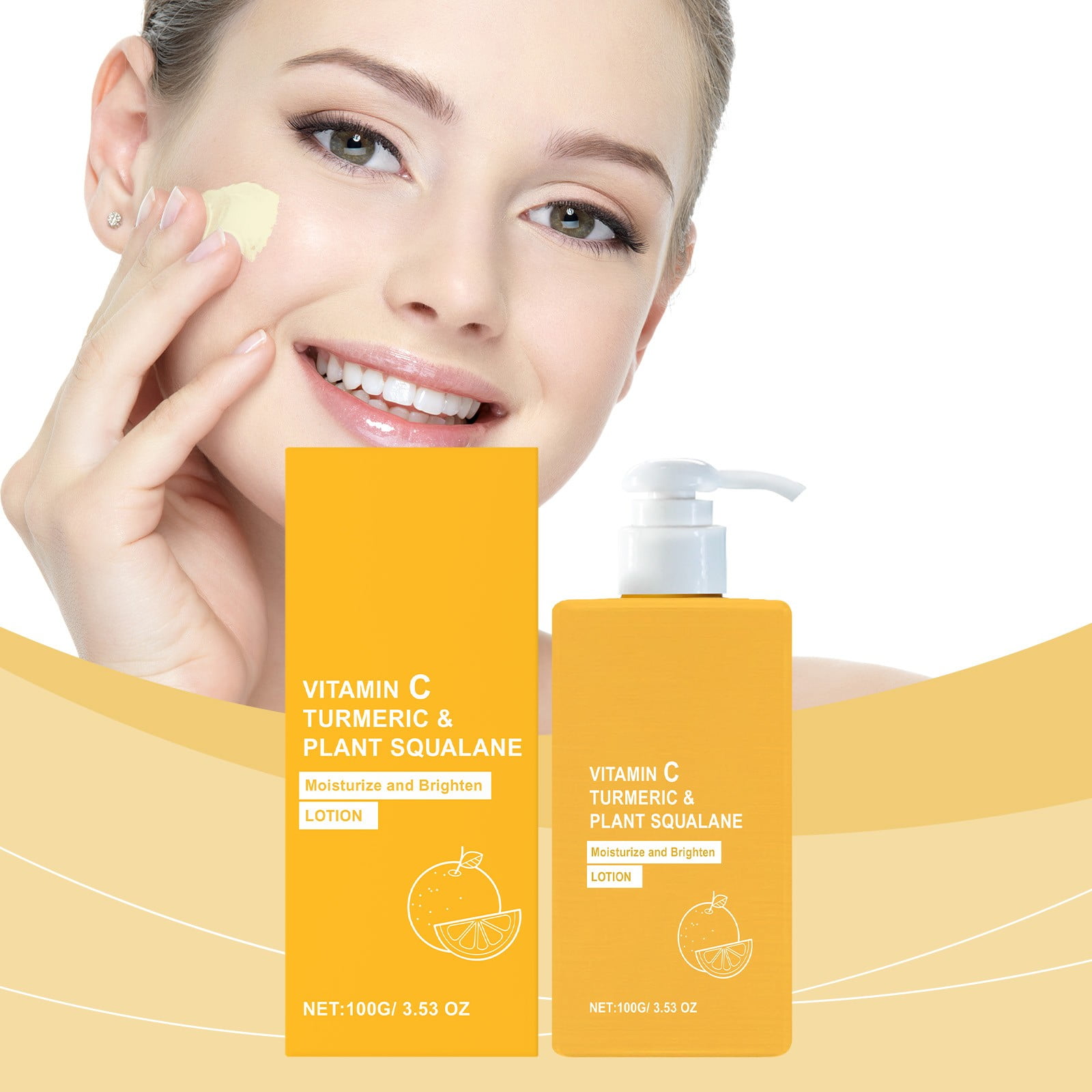 Turmeric And Vitamin C Cream Body Lotion Care Firming Refreshing Non Sticky Scented Glow