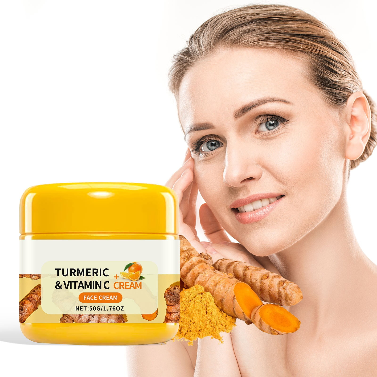 Turmeric & Vitamin C Face Cream for Face & Body - All Natural Turmeric ...