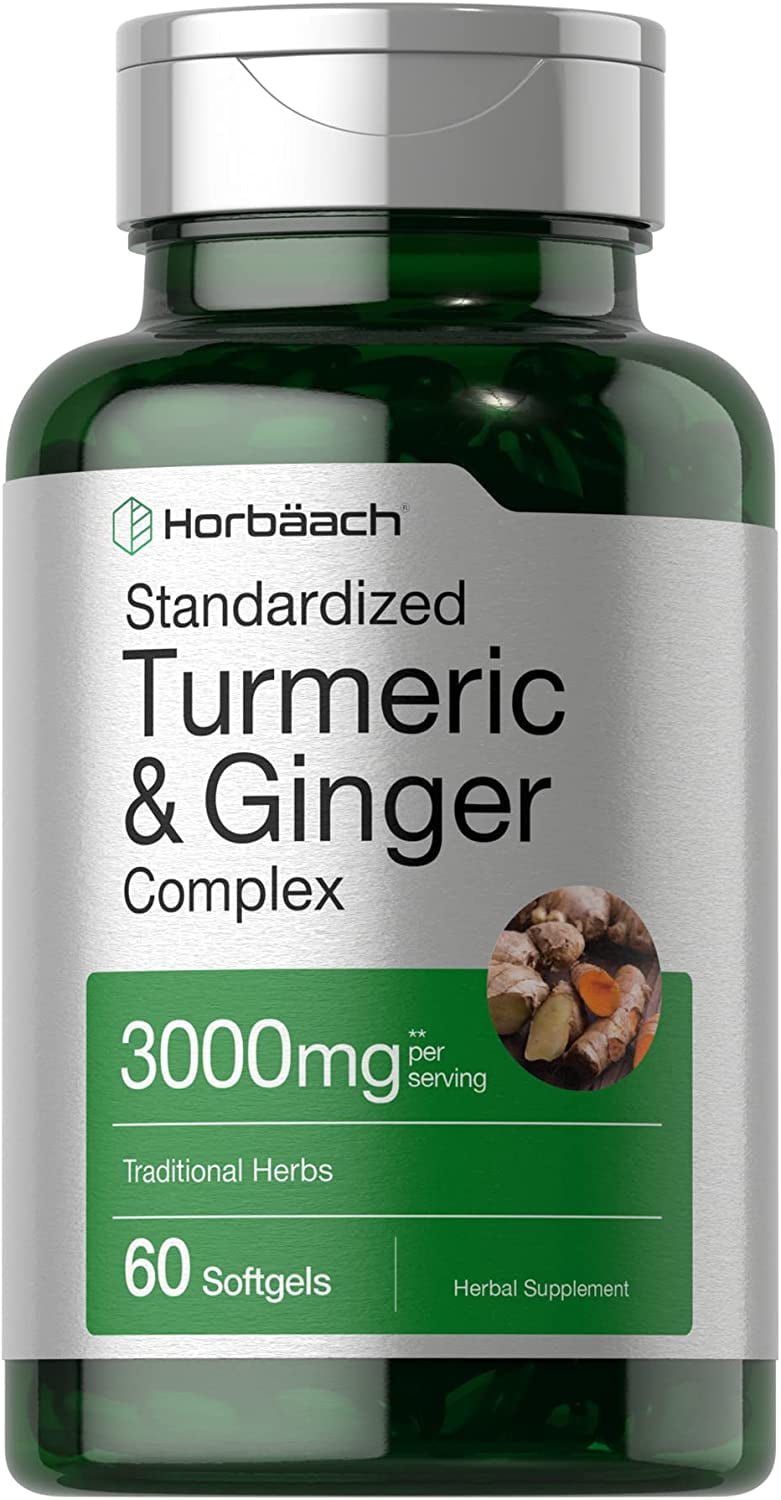 Turmeric and Ginger Complex | 3000 mg | 60 Softgel | by Horbaach ...