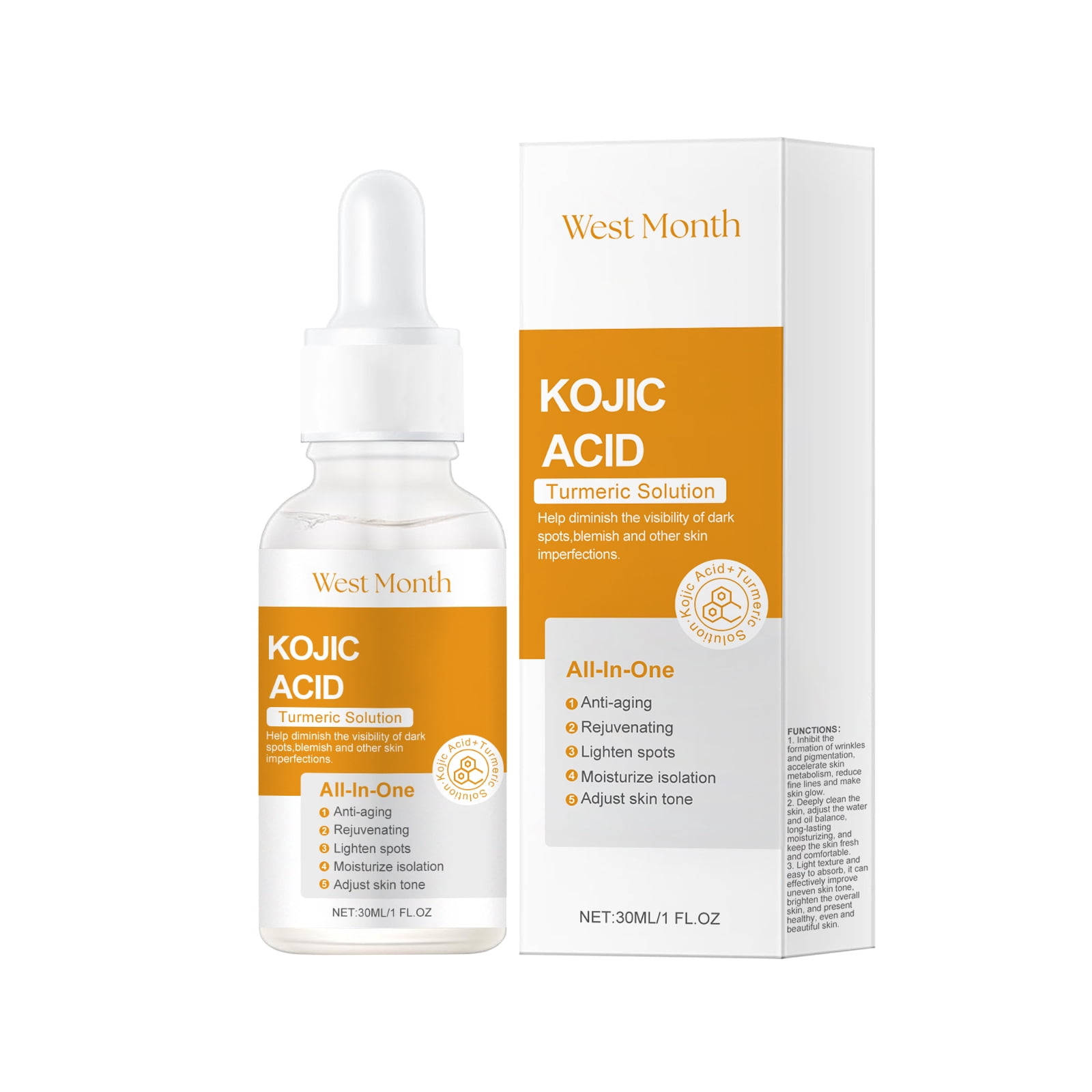 Turmeric and Kojic Acid Anti-Wrinkle Brightening Serum: Hydrates ...