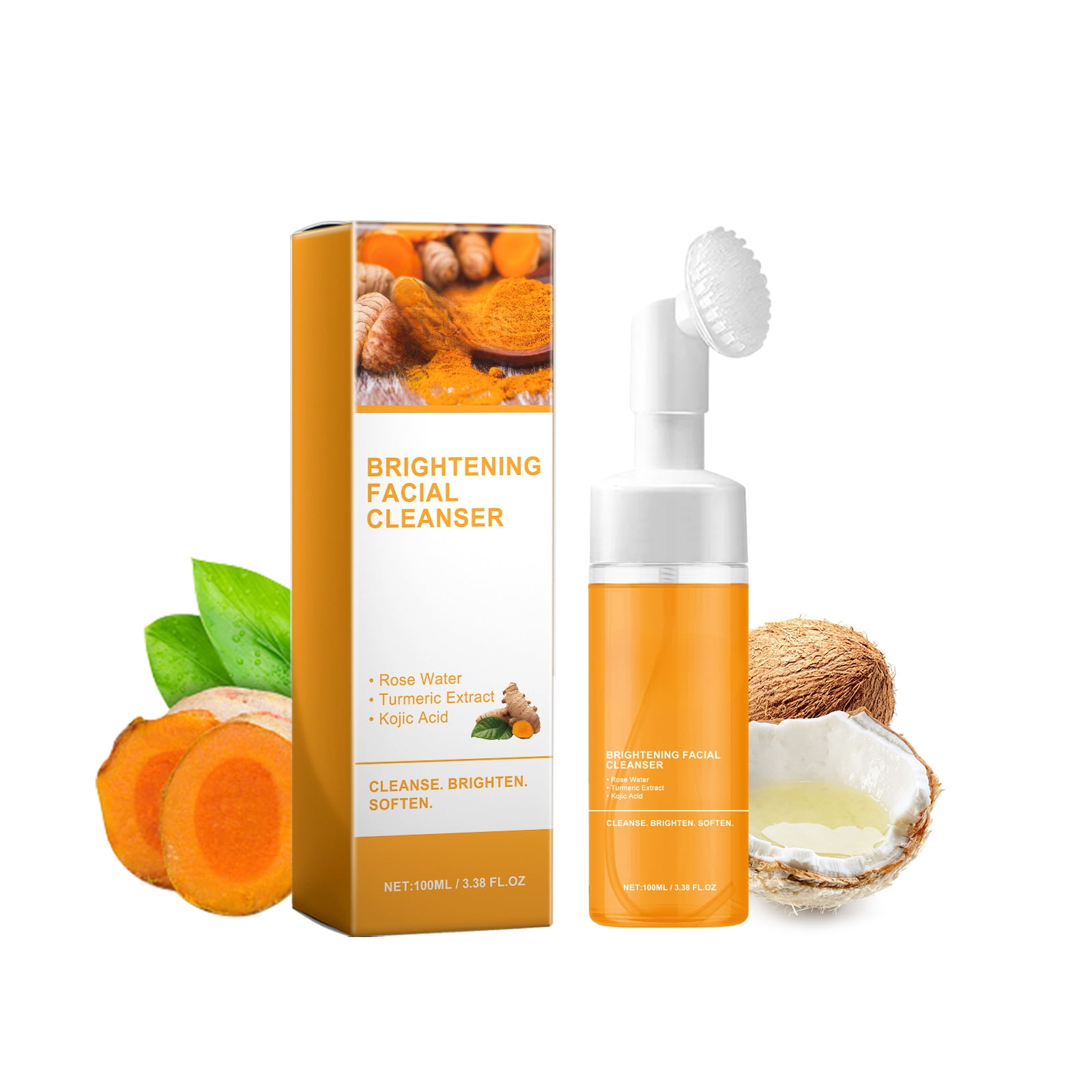 Turmeric facial cleanser deeply cleanses the facial skin, lightens acne ...