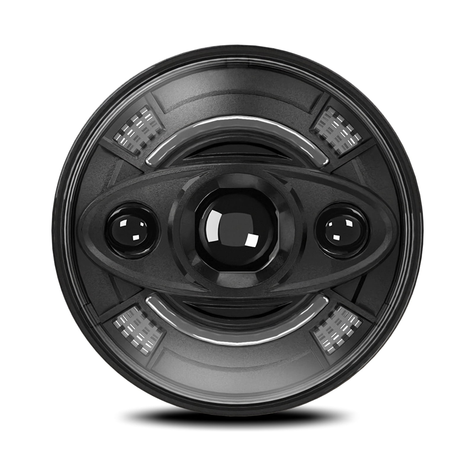 Turn 7 Inch Car LED Headlight, Round Light With White High Low Beam DRL ...