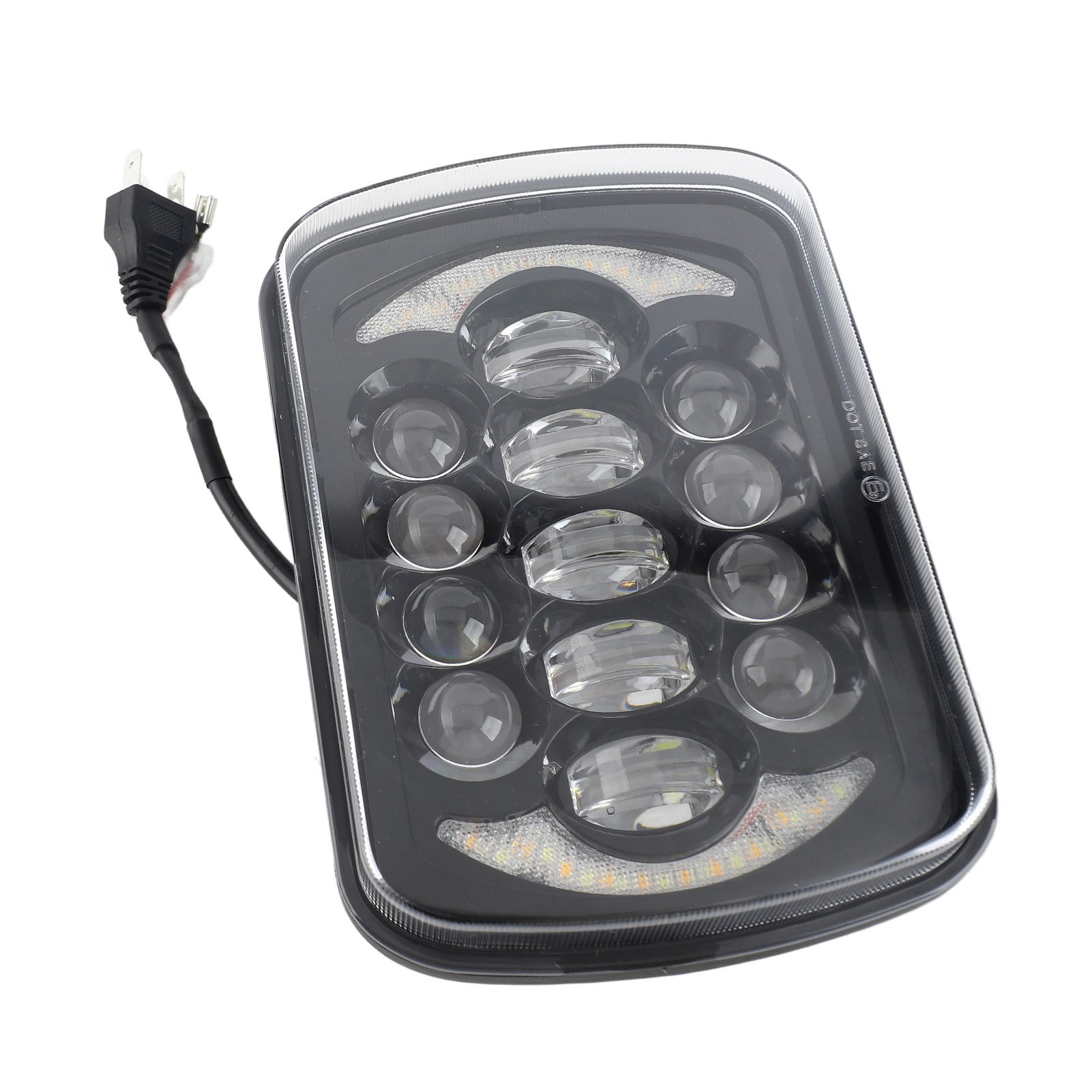 Turn 7inch LED Headlight 7x6 5x7 Inch Square LED Headlamp With High/Low ...