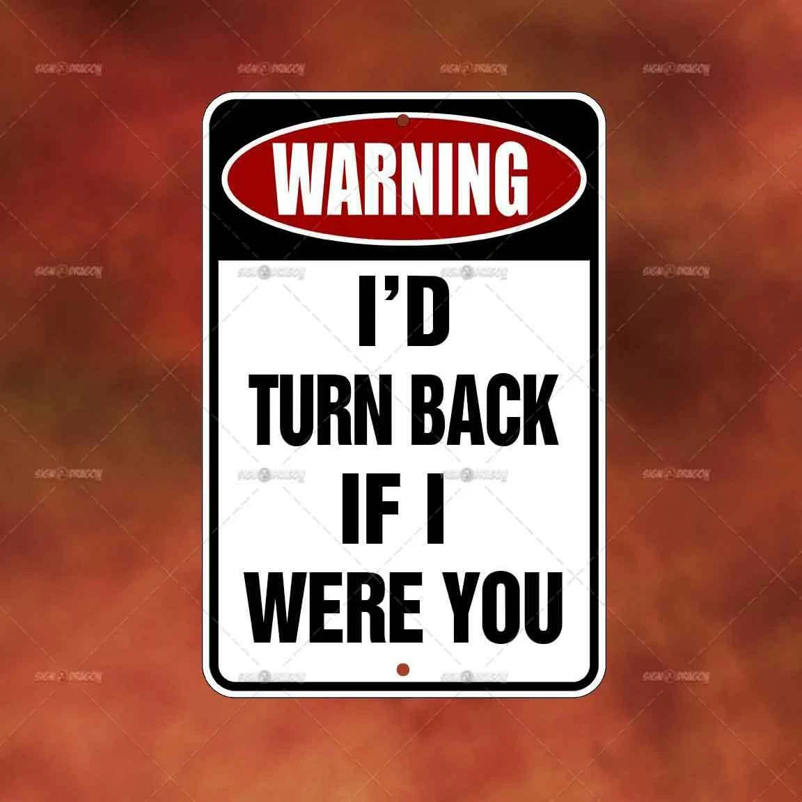 Turn Back Metal Sign Home Room Wall Art Gift Decor Funny A3090 ...