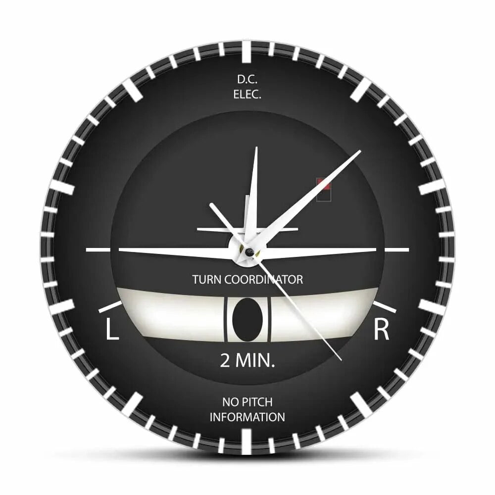 Turn Coordinator Modern Wall Clock Aviation Artificial Horizon Wall ...