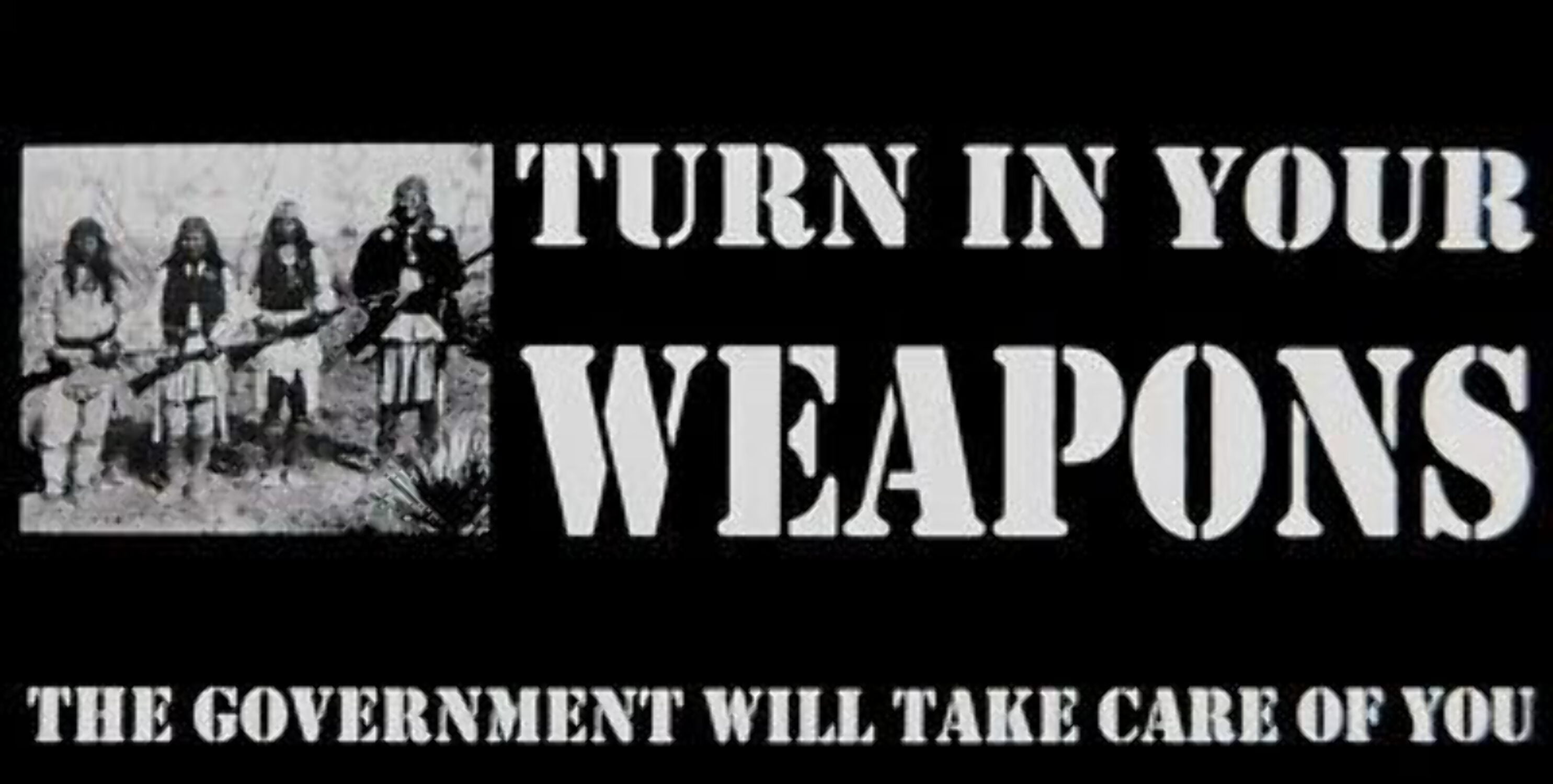 Turn In Your Weapons The Gov't Will Take Care Of You Vinyl Decal Bumper ...