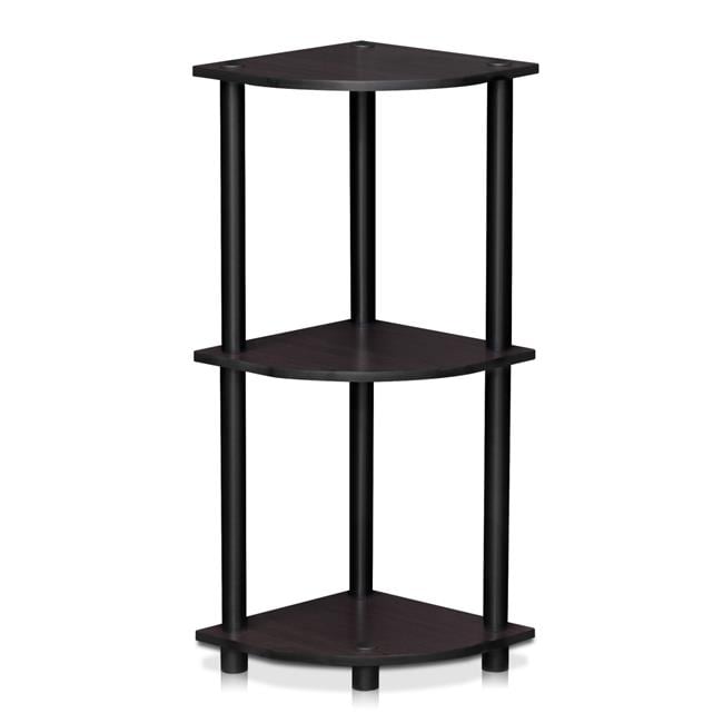 Turn-N-Tube 3-Tier Corner Display Rack Multipurpose Shelving Unit, Dark ...