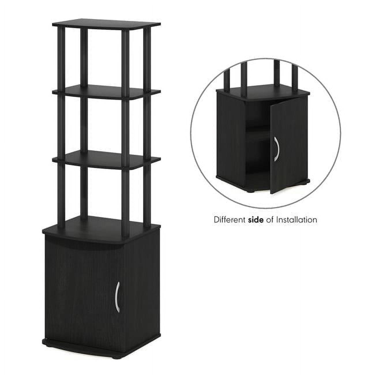 Turn-N-Tube 3-Tier Tall TV Entertainment Side Table Display Rack with ...