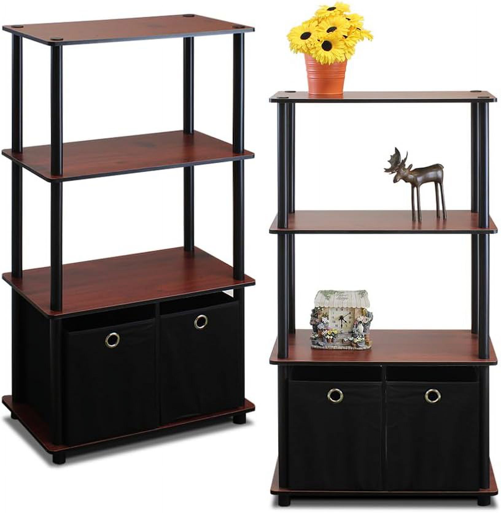 Turn-N-Tube 4-Tier Multipurpose Shelf Display Rack, Round Tubes, Blonde ...