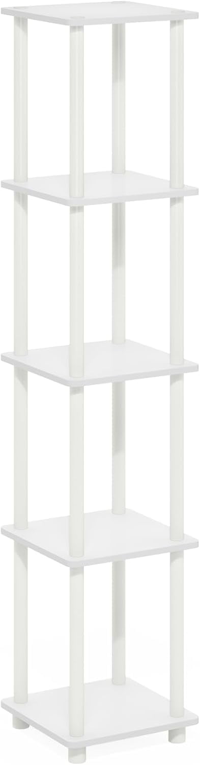 Turn-N-Tube 5-Tier Corner Square Rack Display Shelf, Round, French Oak ...