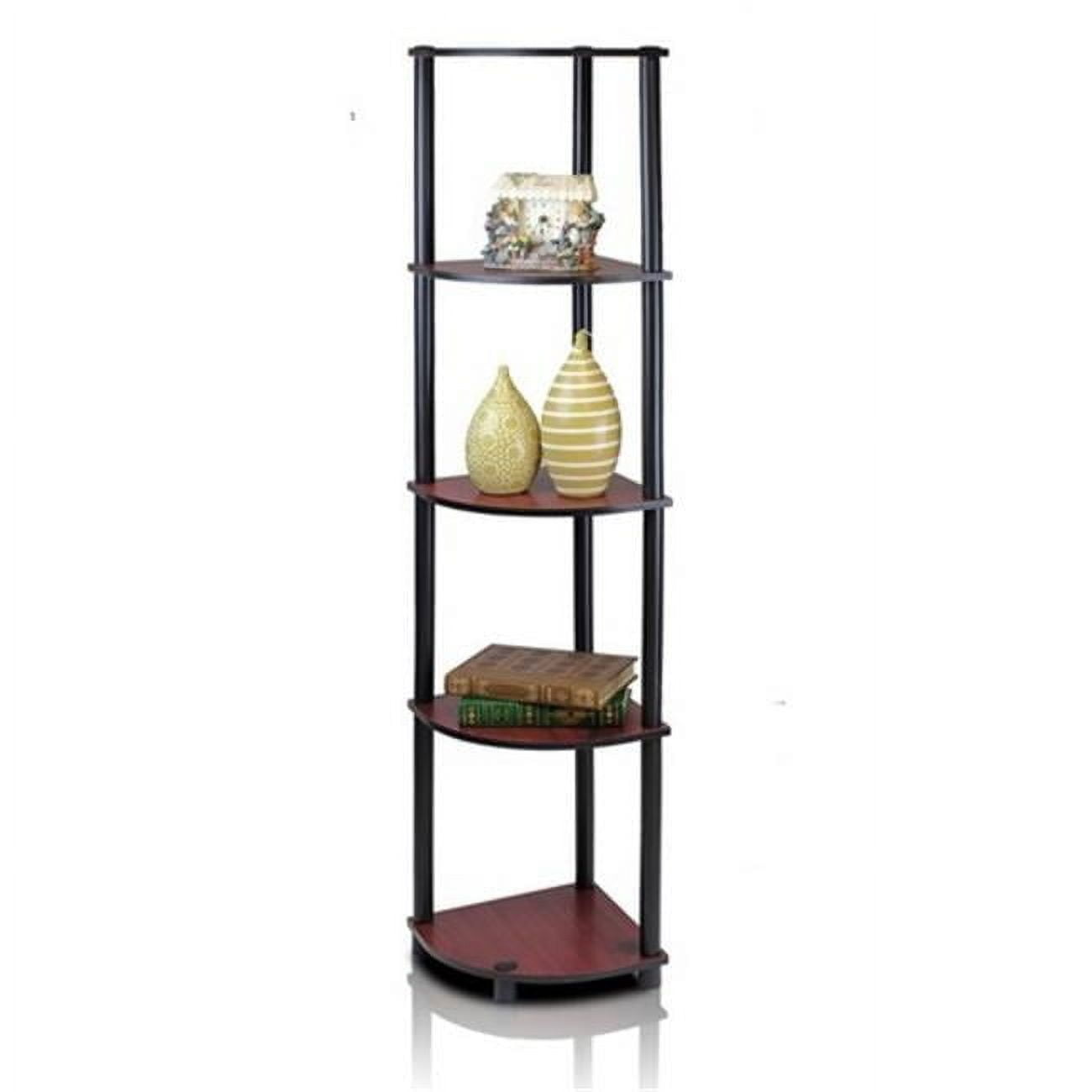Turn-N-Tube 5-Tiers Corner Display Rack, Dark Cherry and Black ...