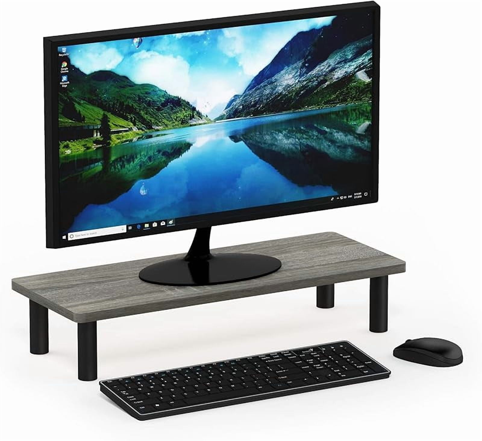 Turn-N-Tube Corner Monitor Riser Stand, French Oak Grey/Black - Walmart.com
