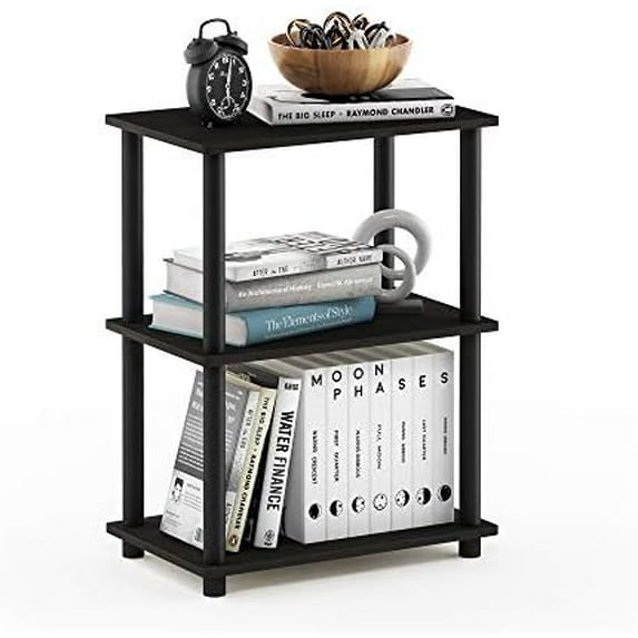 Turn-N-Tube No Tool 3-Tier Storage Shelf, Narrow, Espresso/Black ...