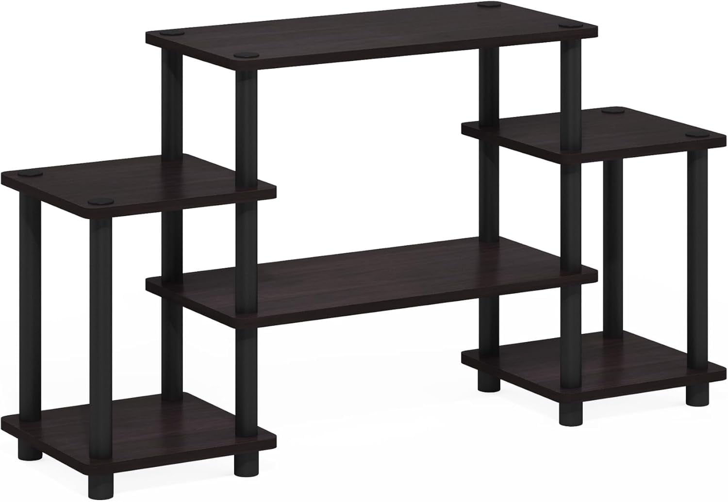 Turn-N-Tube No Tools Entertainment Center, Round, Square corner, Dark ...