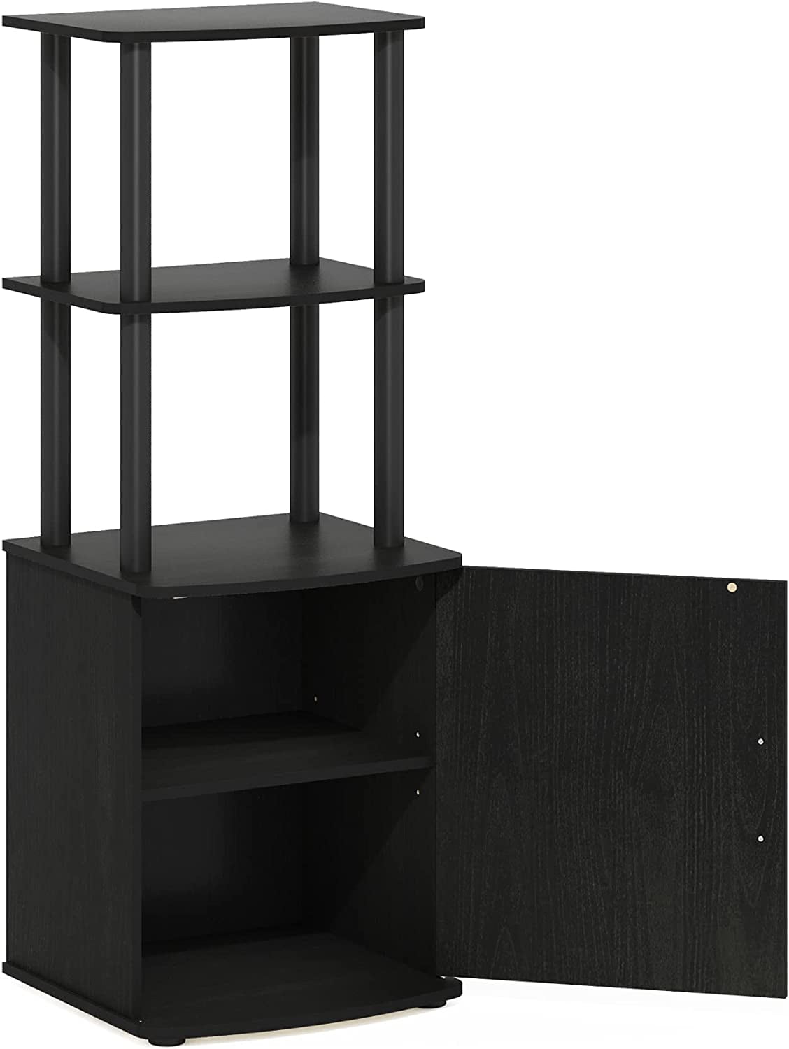 Turn-N-Tube Tall TV Entertainment Side Table Display Rack with Storage ...