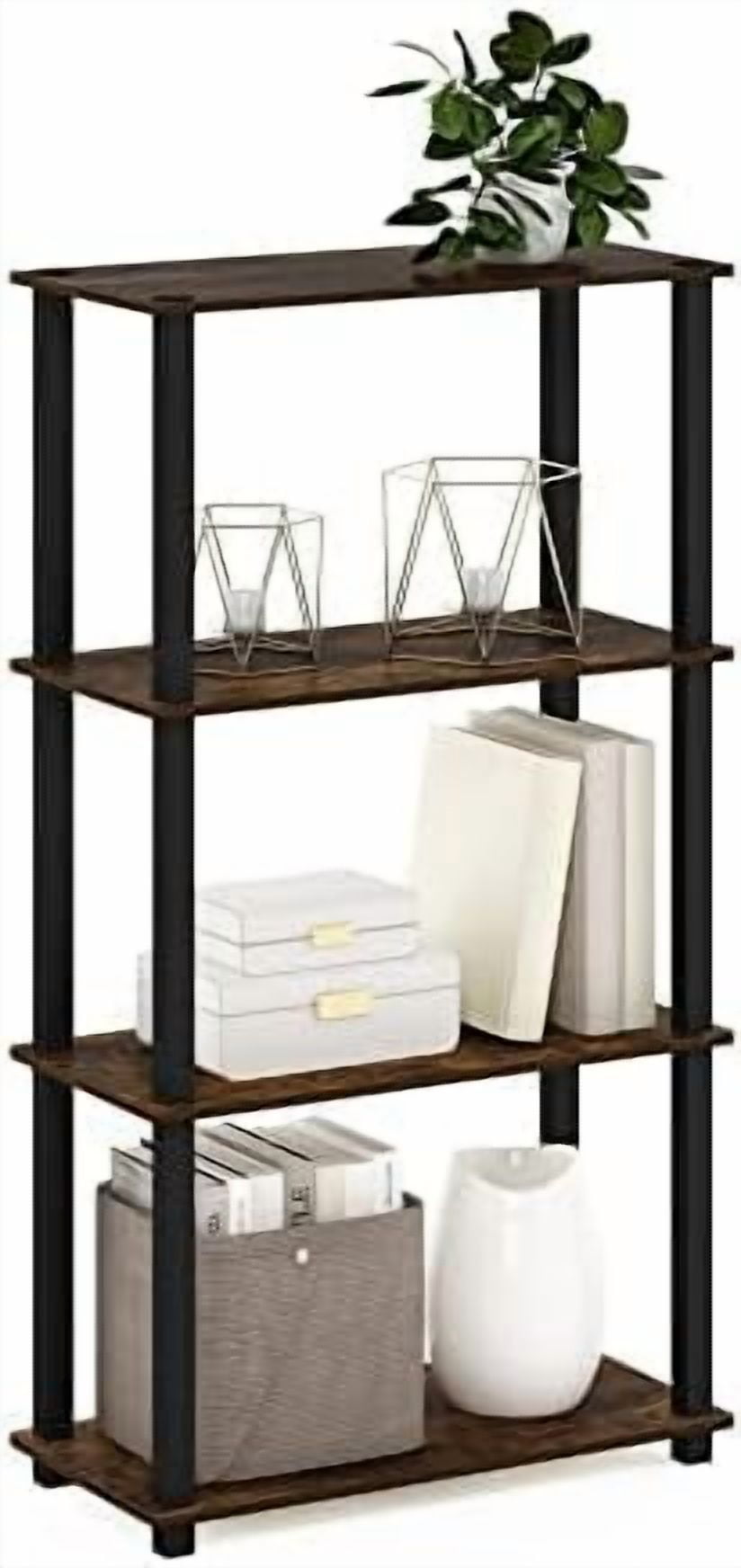 Turn-S-Tube 4-Tier Compact Multipurpose Shelf Display Rack with Square ...