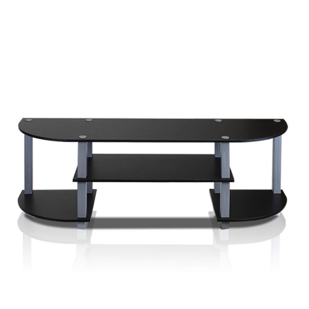 Turn-S-Tube 47 in. Black Particle Board TV Stand Fits TVs Up to 42 in ...