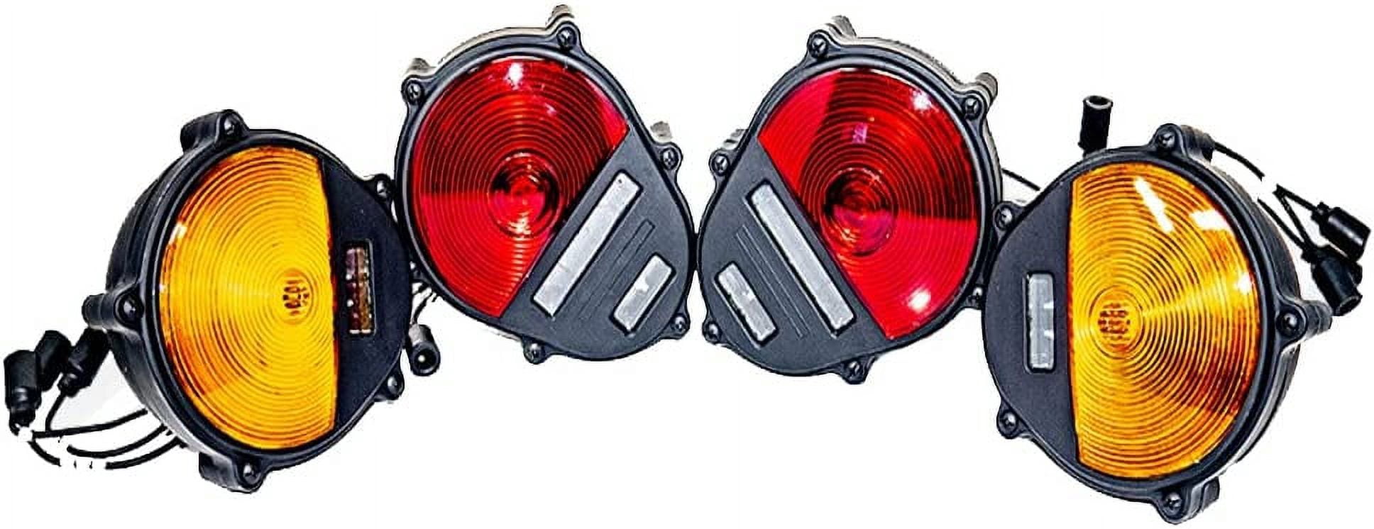 Turn Signal Light Assemblies 4PK Front Rear- Black - Walmart.com