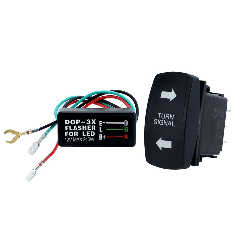 Turn Signal Rocker Switch With Flasher For Atv Utv Rv Vehicle - Walmart.com